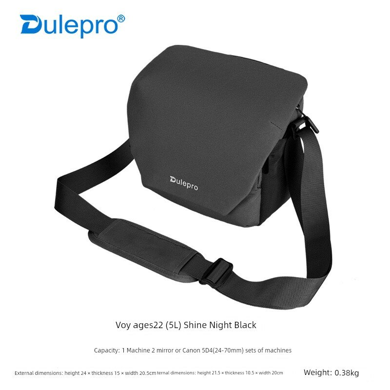 Dulepro S22 Плечевой фотоакварельный чехол для зеркальных и беззеркальных камер, 5 л, черный, компактный дизайн для