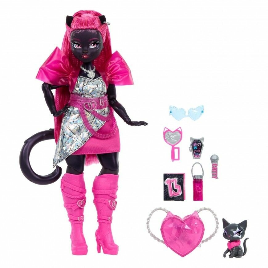 Кукла Кэтти Нуар Monster High Catty Noir G3 Монстер Хай, 28 см,