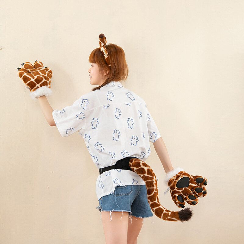 Жирафовые лапы пара и хвост набор мягкий плюшевый аксессуар для детей