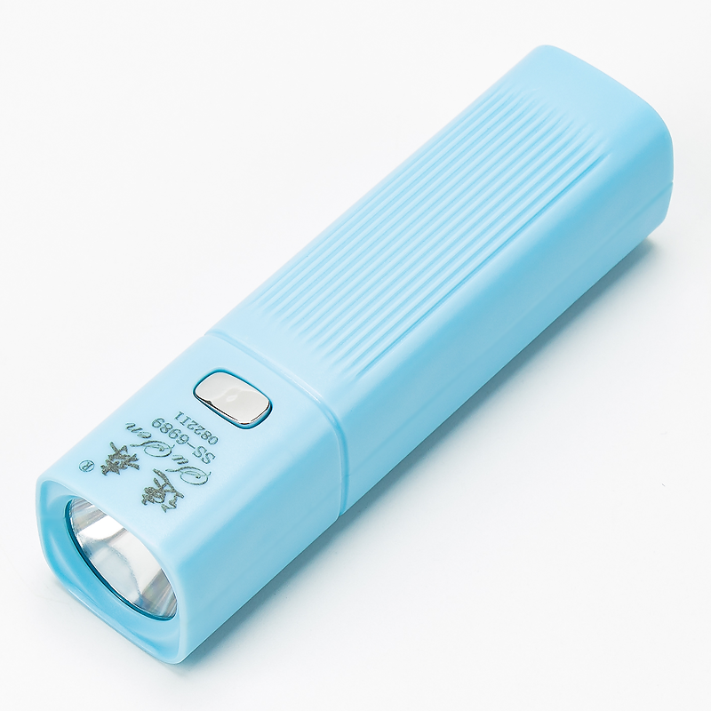 USB-заряжаемый светодиодный фонарик мини-портативный аварийный свет с боковым светом и синим шнуром, компактный дизайн