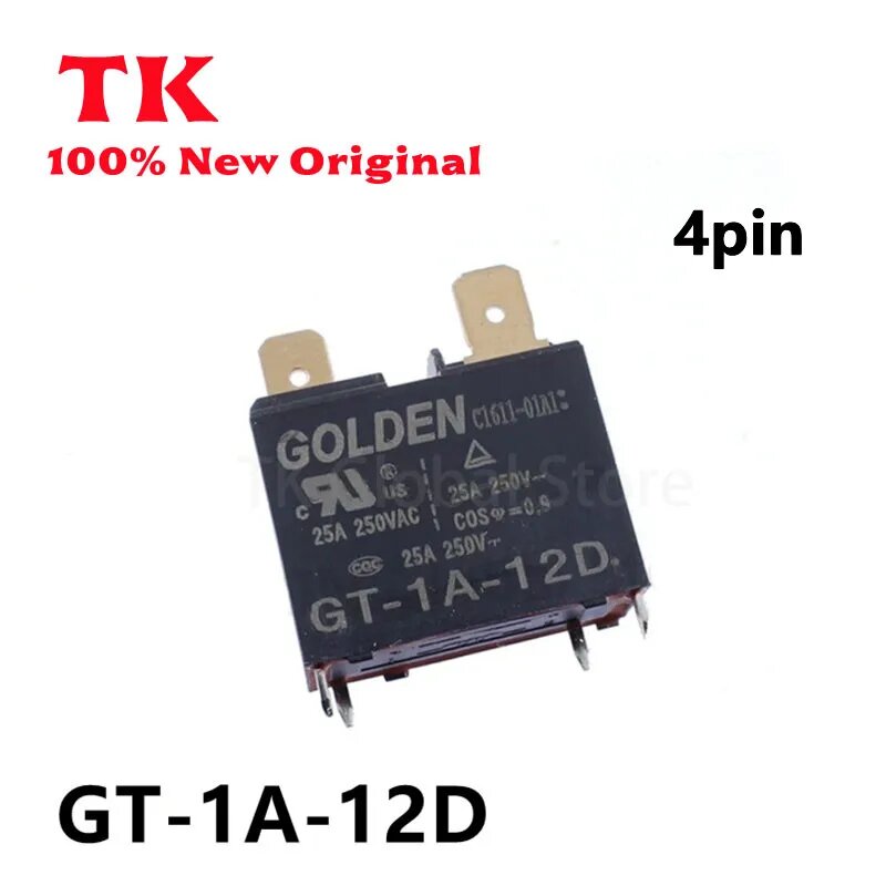 Реле GT-1A-12D (161F-12V-25A) 4 контакта