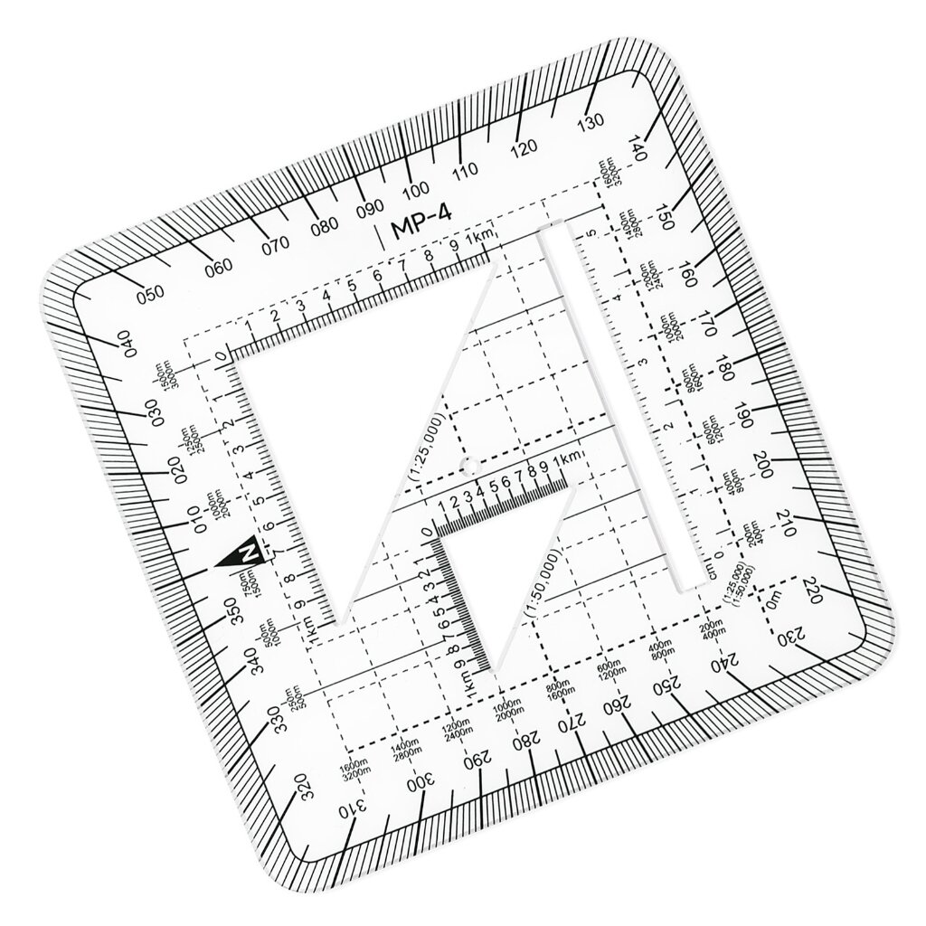 10x10 см Транспортир Линейка Измерительный Инструмент Координатная Шкала с Сеткой для Инженеров Архитекторов Наружная Геодезическая Картографическая Задача