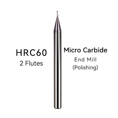 HRC55 Микрокарбид 2 флейты 0,2-0,9 мм TiAIN Микроплоский хвостовик 4 мм Твердосплавный фрез с ЧПУ для гравировки алюминия HRC60, D0.2x0.4x4x50mm