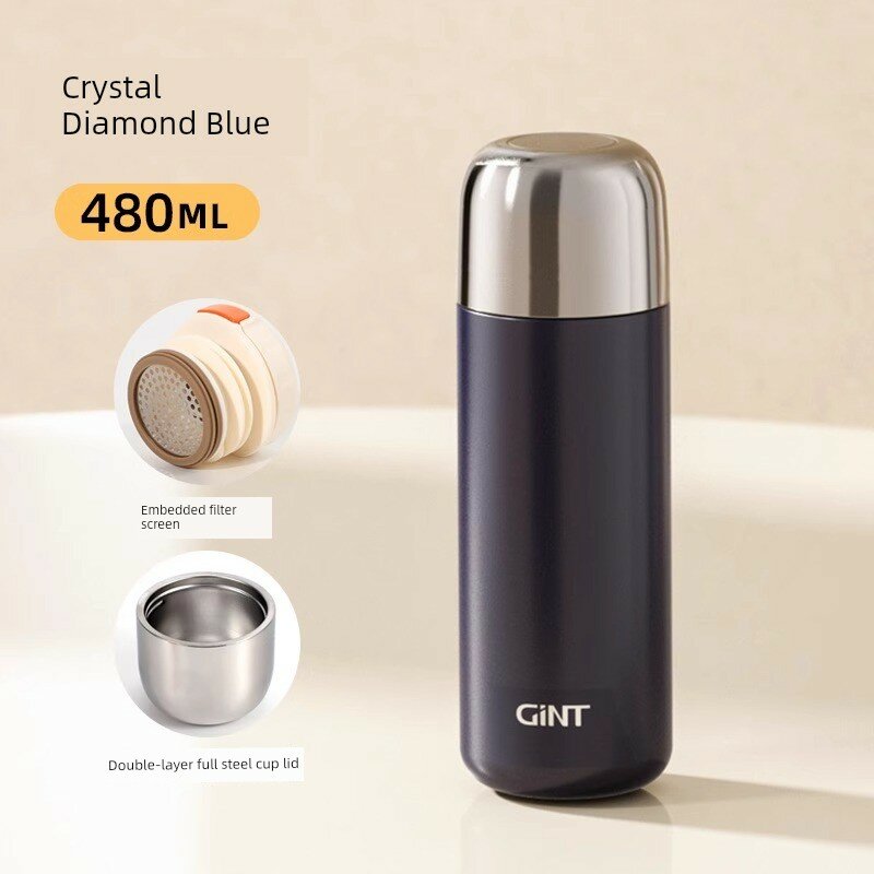 Новая термокружка из нержавеющей стали 2024 года для девушек, элегантная чайная кружка, портативная бутылка для воды