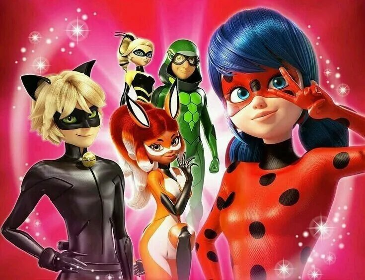 Алмазная Мозаика "Леди Баг И Супер-Кот" 40*50 См, Безрамная, Идеальна Для Дома, Украшения, Подарков.