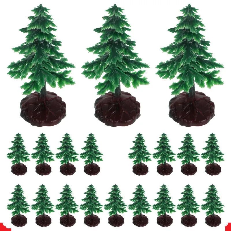 20 Штук Мини Рождественских Елочек, Из Пластика, Для Праздничных Празднований