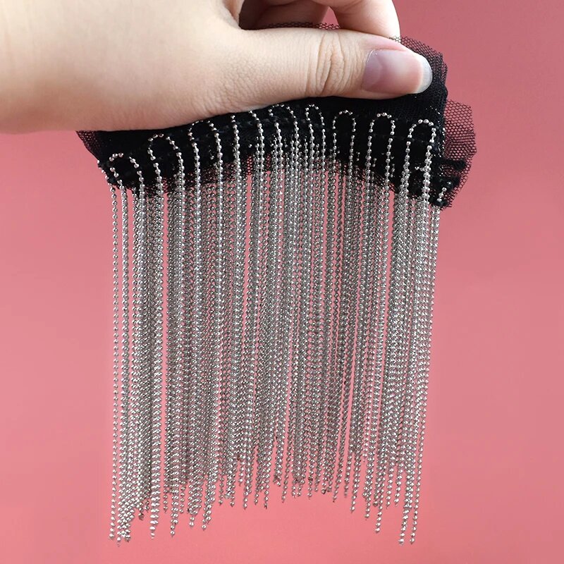 Meetee 6-15 см, 2/5 ярдов, металлические бусины, цепочка с кисточками, бахрома, одежда, кружевная отделка из бисера, вечернее платье, куртка, декор, аксессуары для шитья своими руками