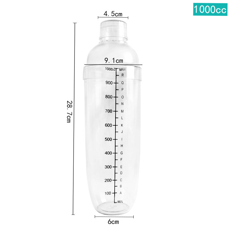 Шейкер с ручным прессом для лимона, ручной шейкер с мерной шкалой для молочного чая, инструменты для коктейлей, миксер-шейкер