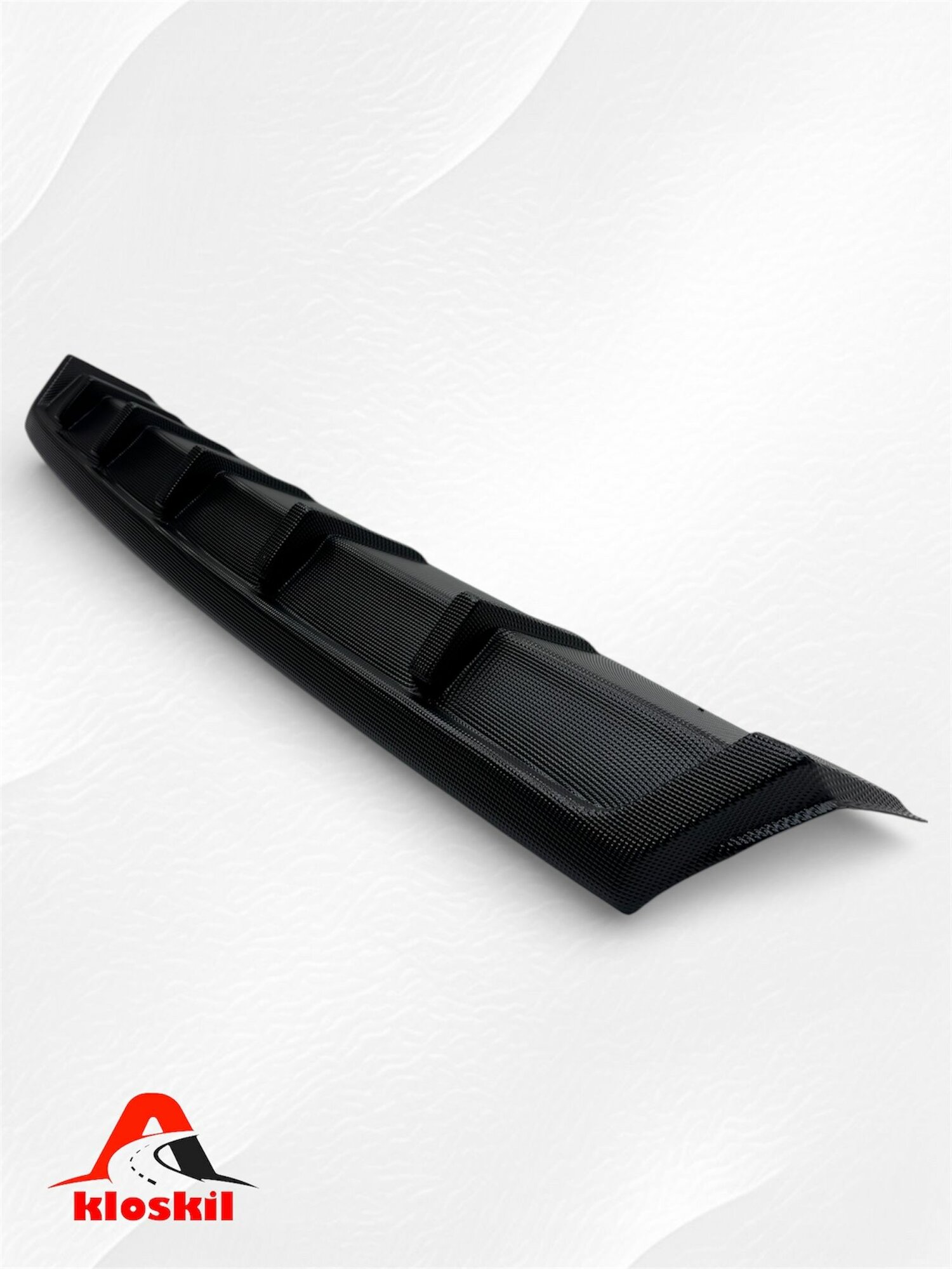 Диффузор заднего бампера Приора 2 Седан 21704 под карбон 3D