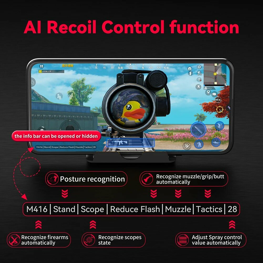 Конвертер для мобильных игр 5 в 1, клавиатура, мышь, игровой набор BT 5,3, Bluetooth-совместимый 5,3 для PUBG для системы Android