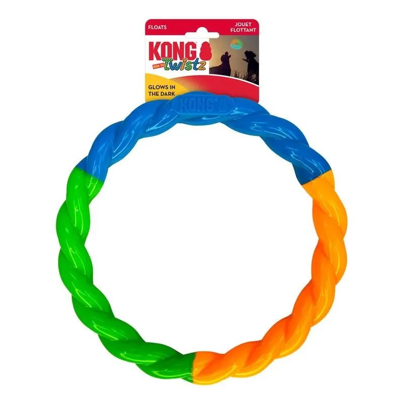 KONG Twistz кольцо для собак, пуллер 18см для средних пород собак