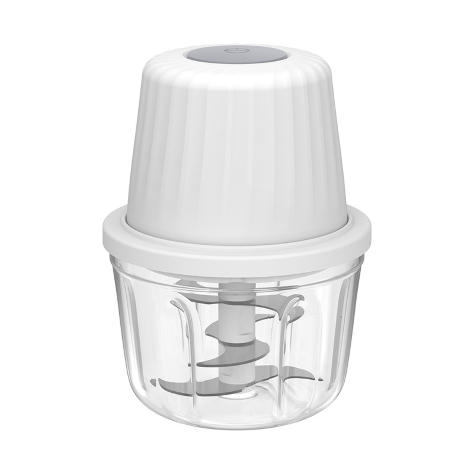 Электрический чеснокодробилка, мясорубка, бытовая кухня, автоматическая большая пластиковая чаша, машина для дробления чеснока, одиночная чаша 400мл ПС (6 лопаток)