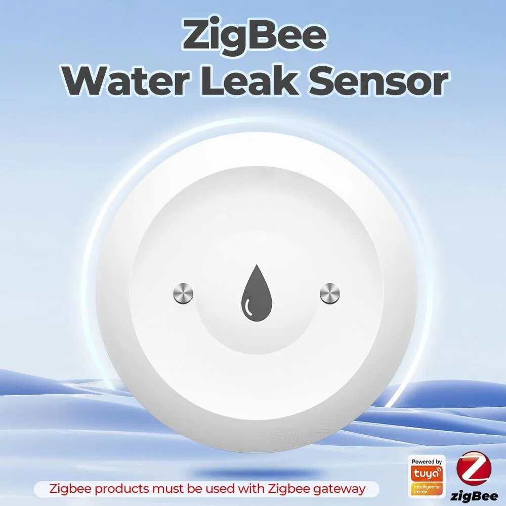Датчик умного дома Tuya ZigBee для защиты от протечек воды, 3 шт. с функцией оповещения — фото 1