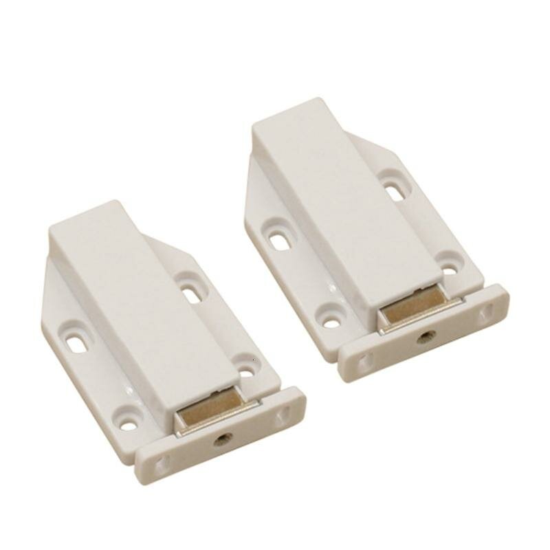 Сверхмощные пружинные загрязненные ловушки магнитные защелки для домашней мебели, Белый