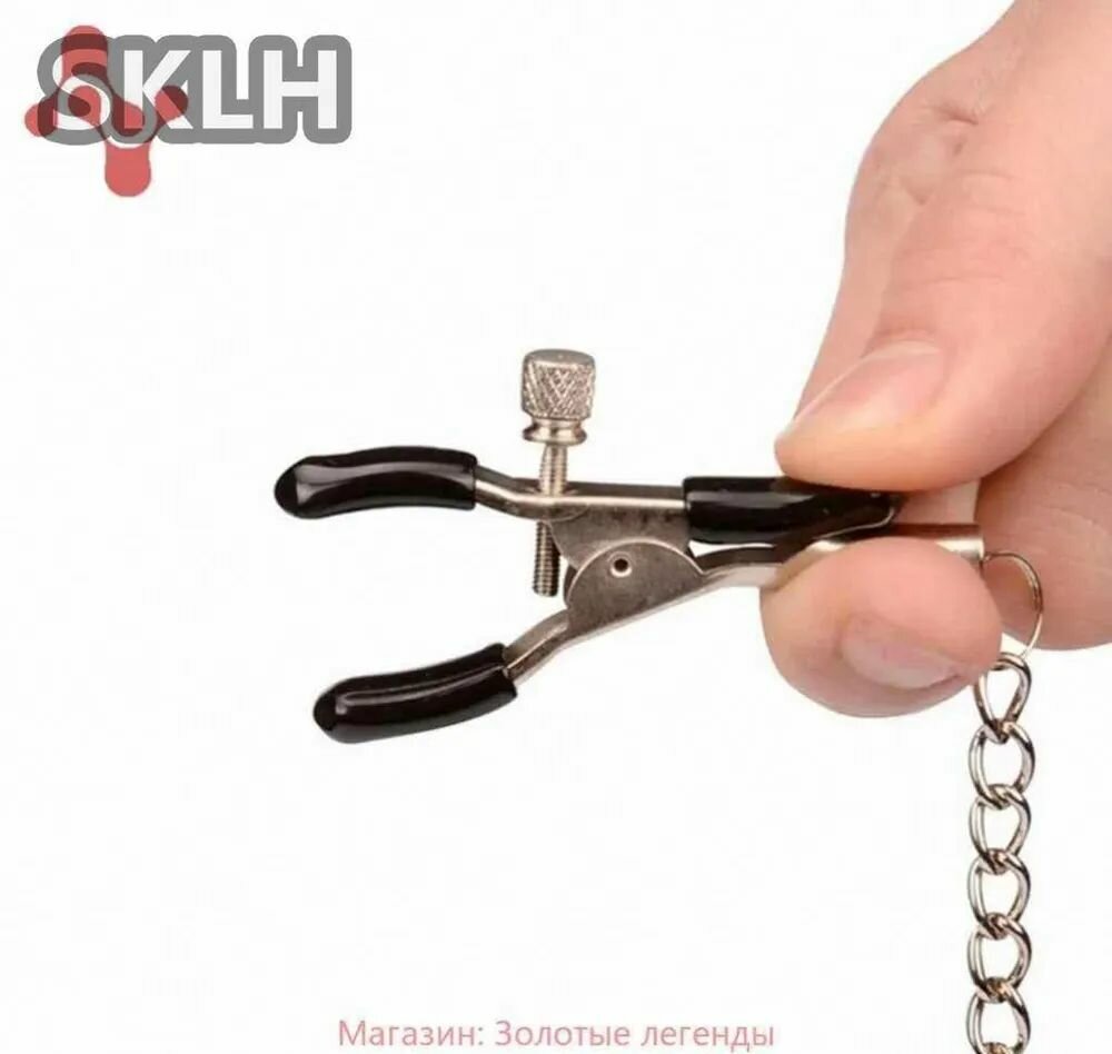 Стимулятор зажимы для сосков и клитора с цепочкой - вакуумные прищепки для половых губ интимные товары для взрослых 18+