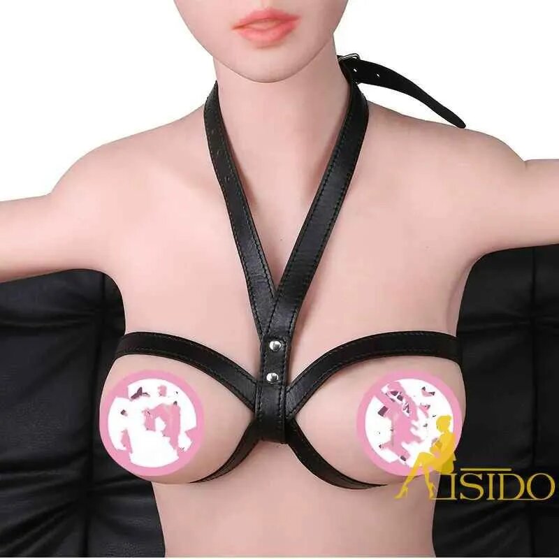 Кожаный нагрудный ремень, связывание груди, сексуальное женское белье, черный