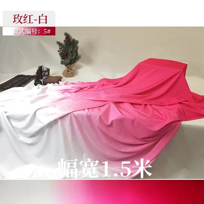 Спандекс градиентная ткань чёрно-белая 1.5 м