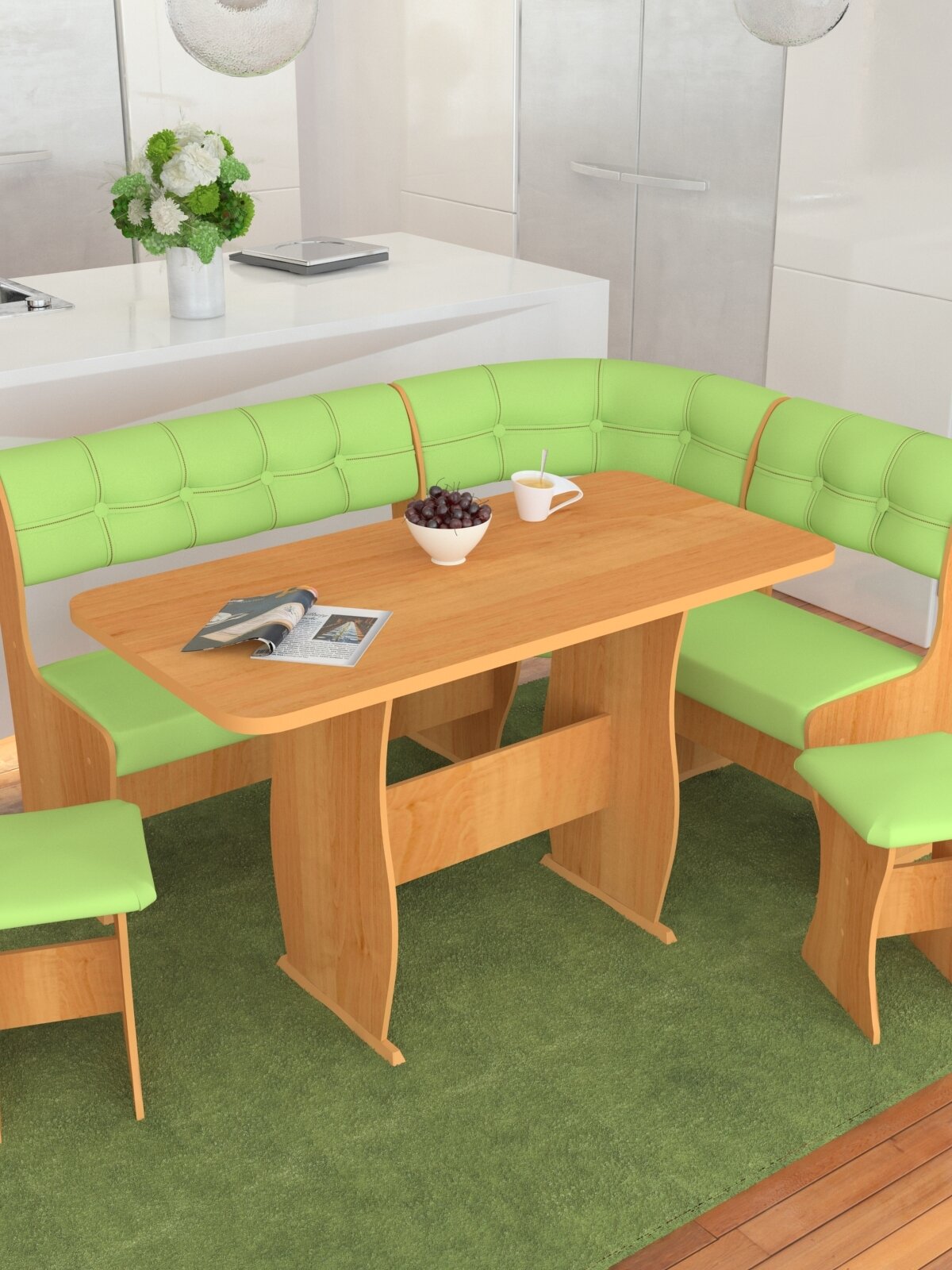 СО2 Стол обеденный прямоугольный, ламинированный, деревянный на кухню