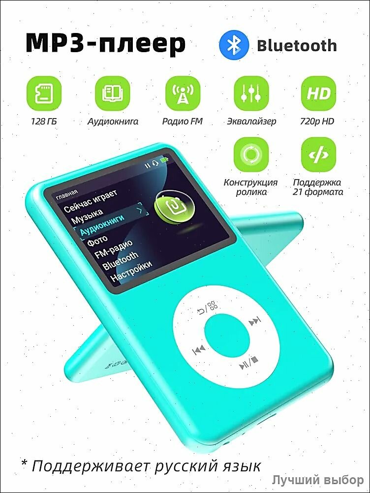 Bluetooth-динамик Y1MP3-плеера емкостью 128 ГБ, iPod Classic Walkman с поддержкой видео, небольшой портативный радиоприемник, музыкальный плеер HiFi