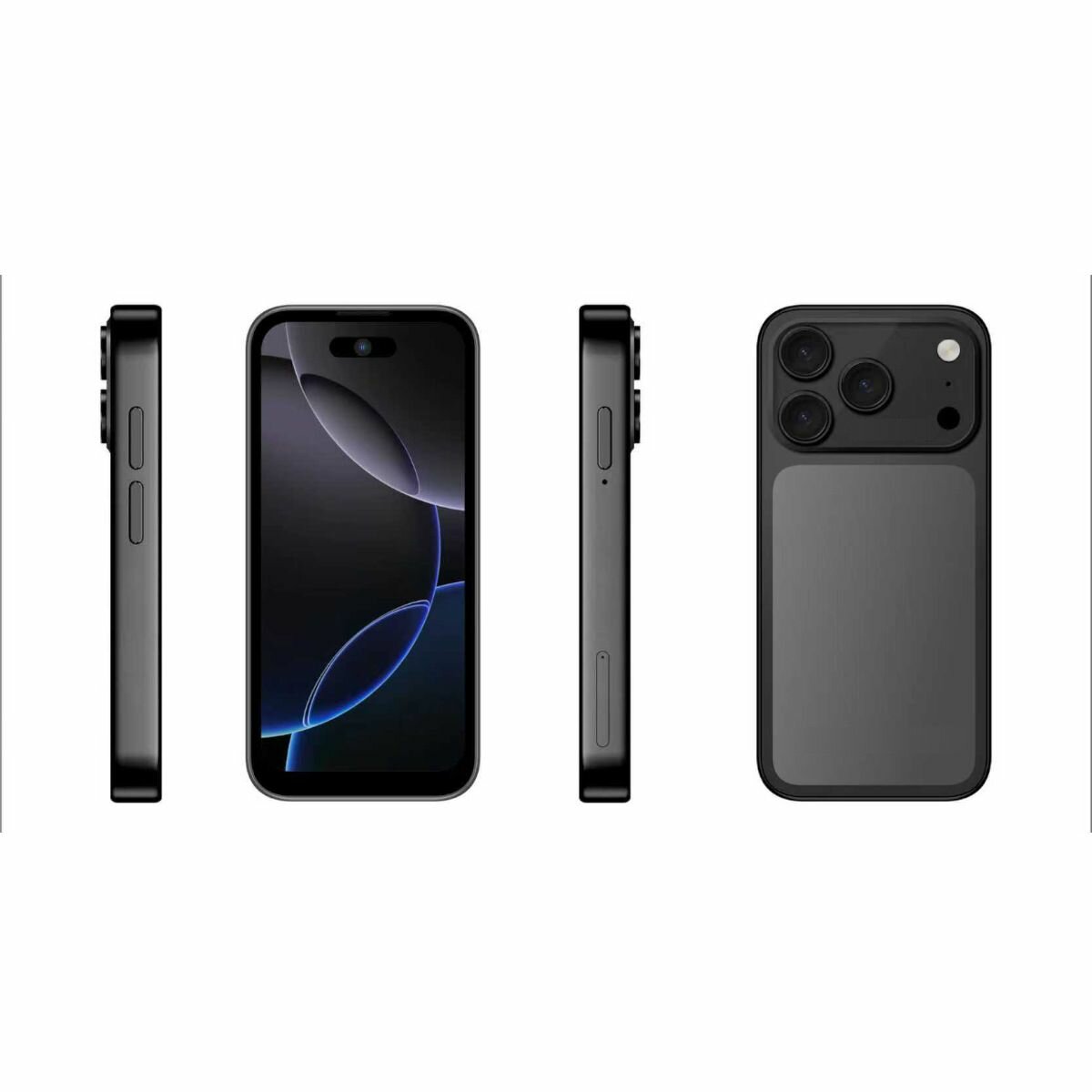 Смартфон MINI 17 Pro Max — Компактный смартфон с Android, двумя SIM-картами, 5G поддержкой и большим временем работы Global 2/16 ГБ, черный