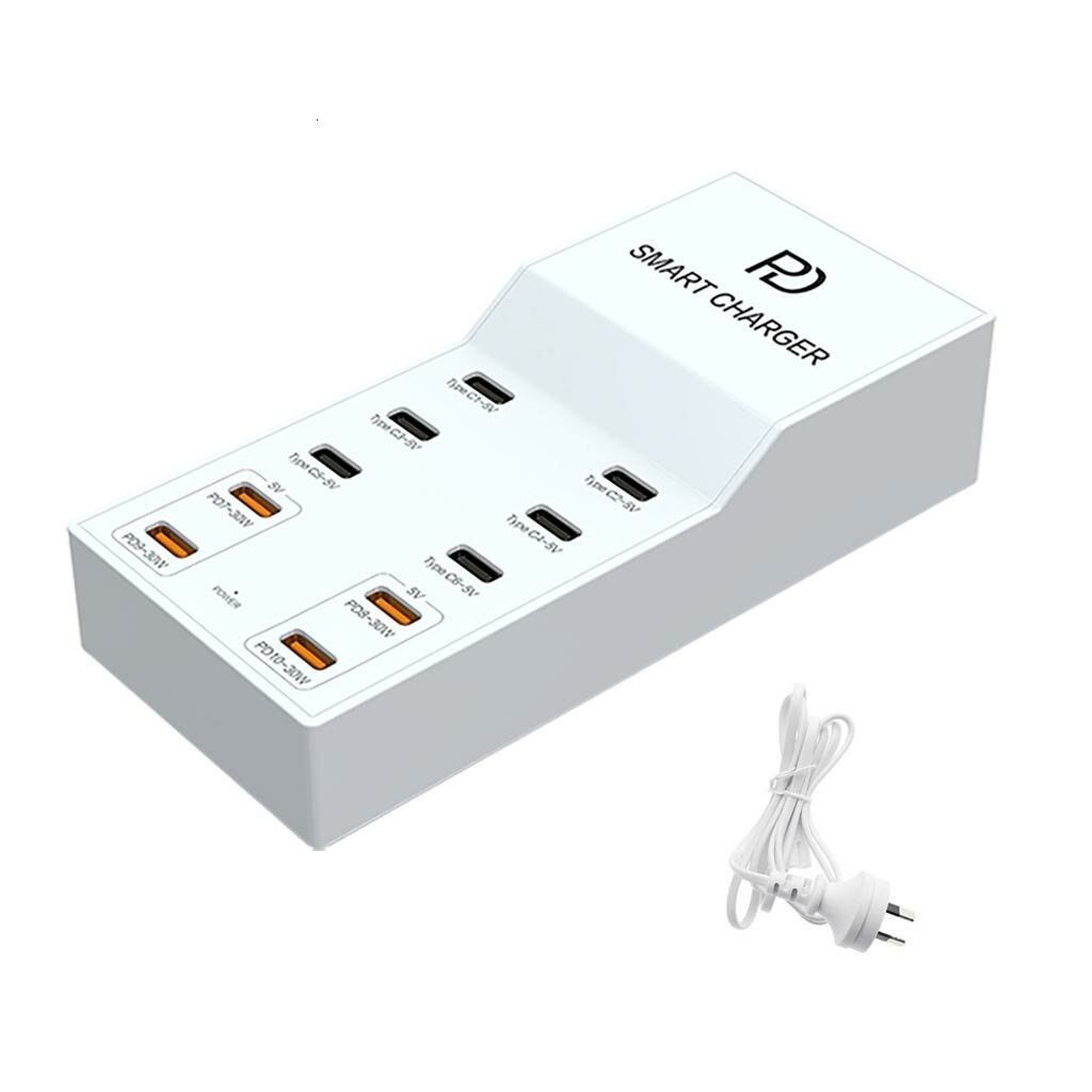 10-портовая док-станция Type-C 72 Вт с быстрой зарядкой PD30 Вт, AU