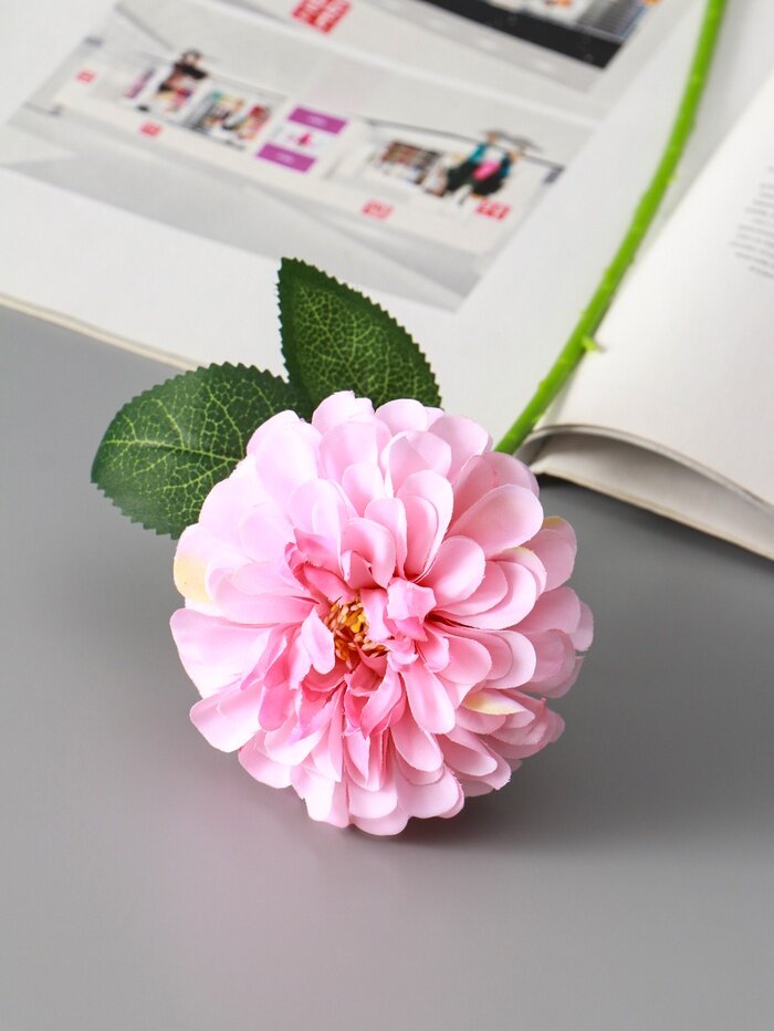 Цветы искусственные "Хризантема Амадея" d-9 см 46 см, розовый 10935359