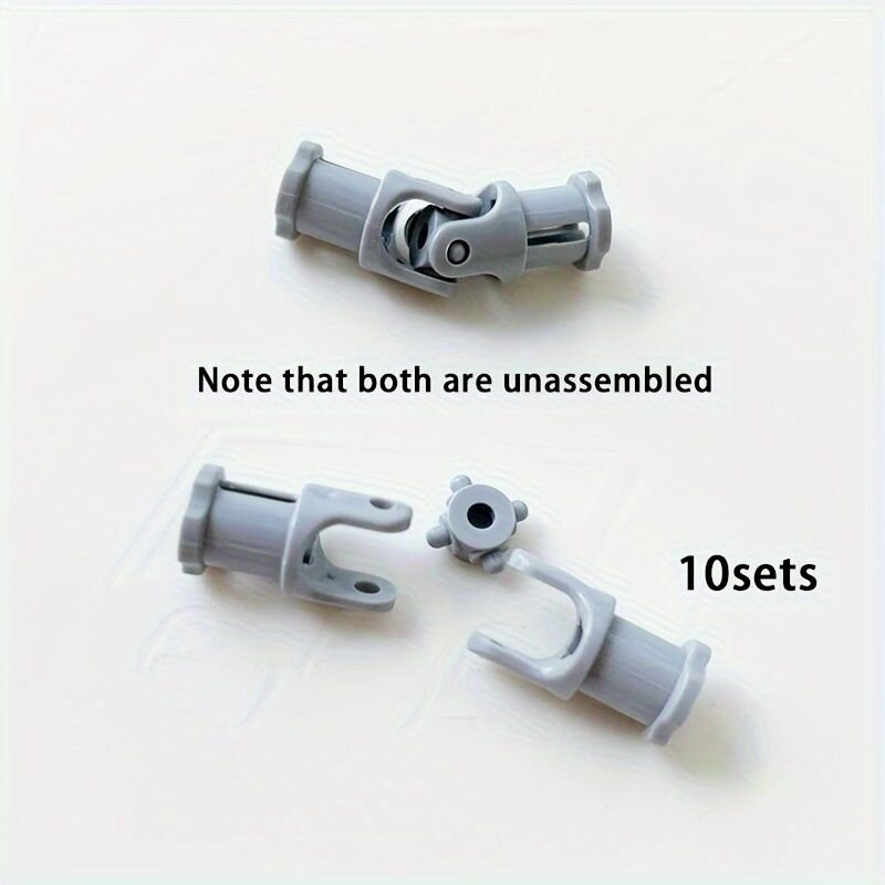 10 светло-серых соединительных осей MOC 101,44 унции - прочный ABS, совместимый с основными брендами строительных блоков (61903/62520 C01) Для улучшения подвески и систем дифференциального привода