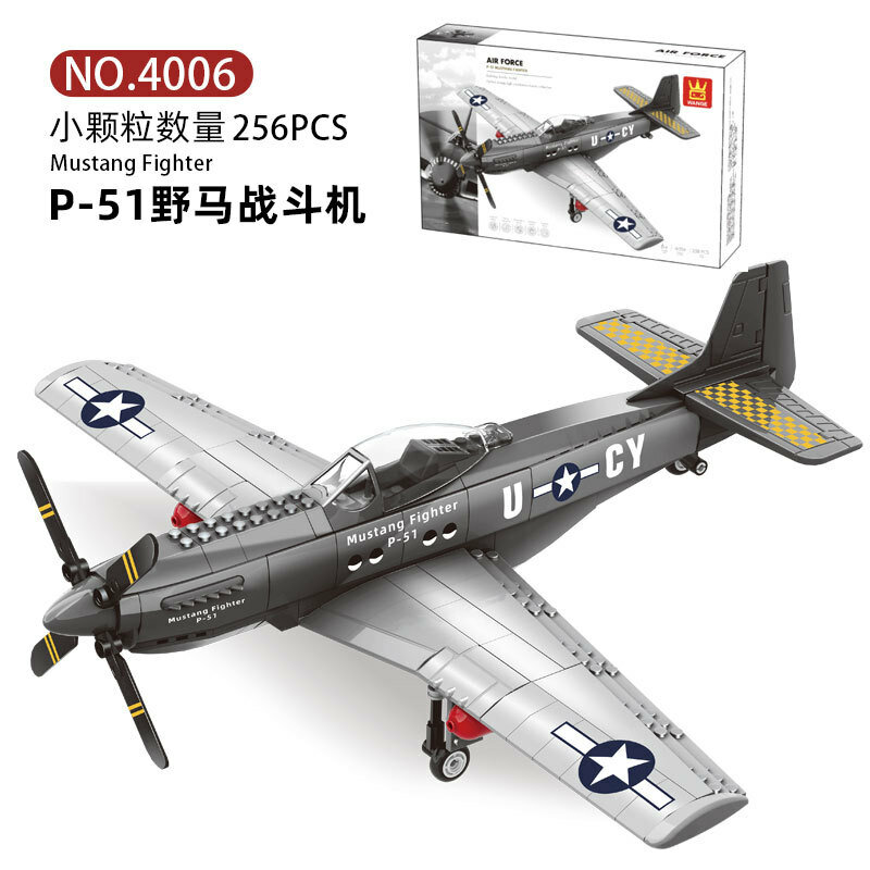 Wanger 4005-4006 Blackbird Reconnaissance Mustang Fighter Военно-космические Детские частицы собранные строительные