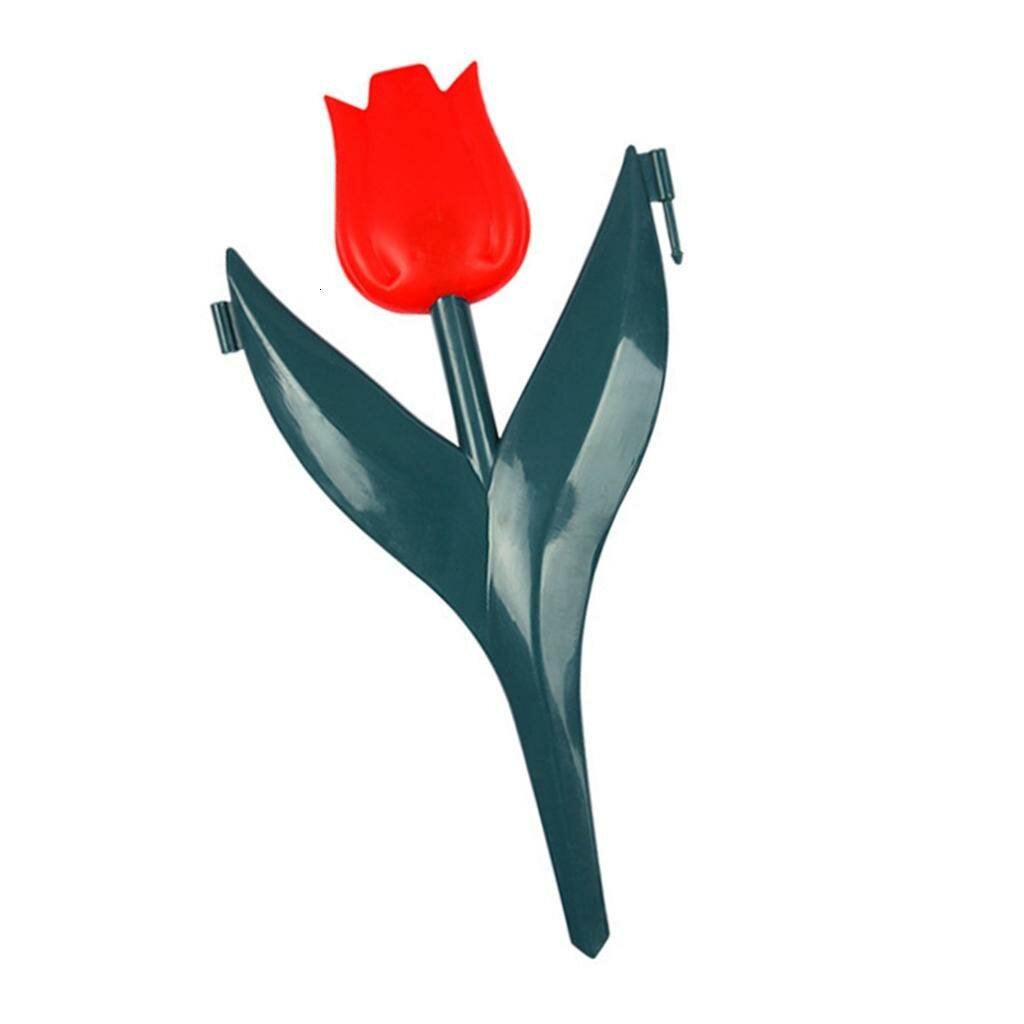 Садовый забор из ПВХ с тюльпанами, красный