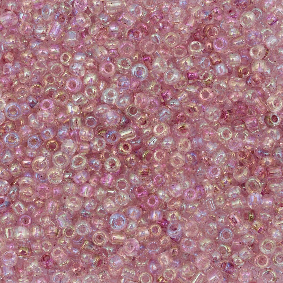 Бисер для плетения 11/0, 20г*10 упак, стекло, Astra&Craft (176 грязно-сиреневый, прозрачный радужный)