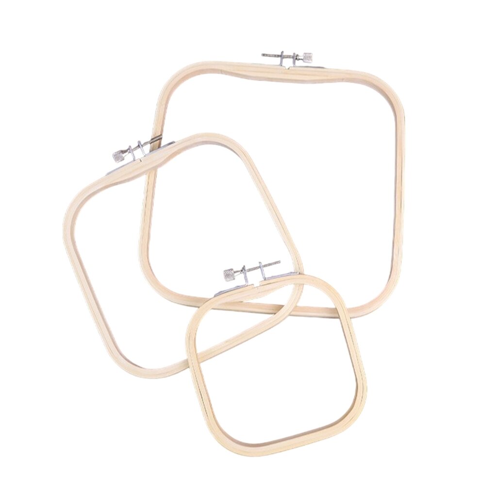 3шт Регулируемый Квадратный Пяльцы Для Вышивания Деревянная Рамка для Вышивания Рукоделием и Проектом Сшивания