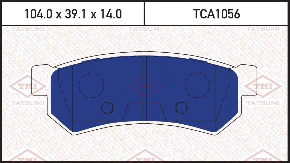Колодки тормозные TATSUMI дисковые задние CHEVROLET Lacetti, Nubira 05->, DAEWOO Gentra, Lacetti 04-> (TCA1056)
