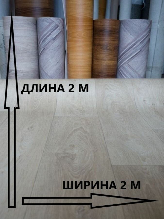 Линолеум утепленный для пола на отрез Митра ширина 2 м длина 2 м