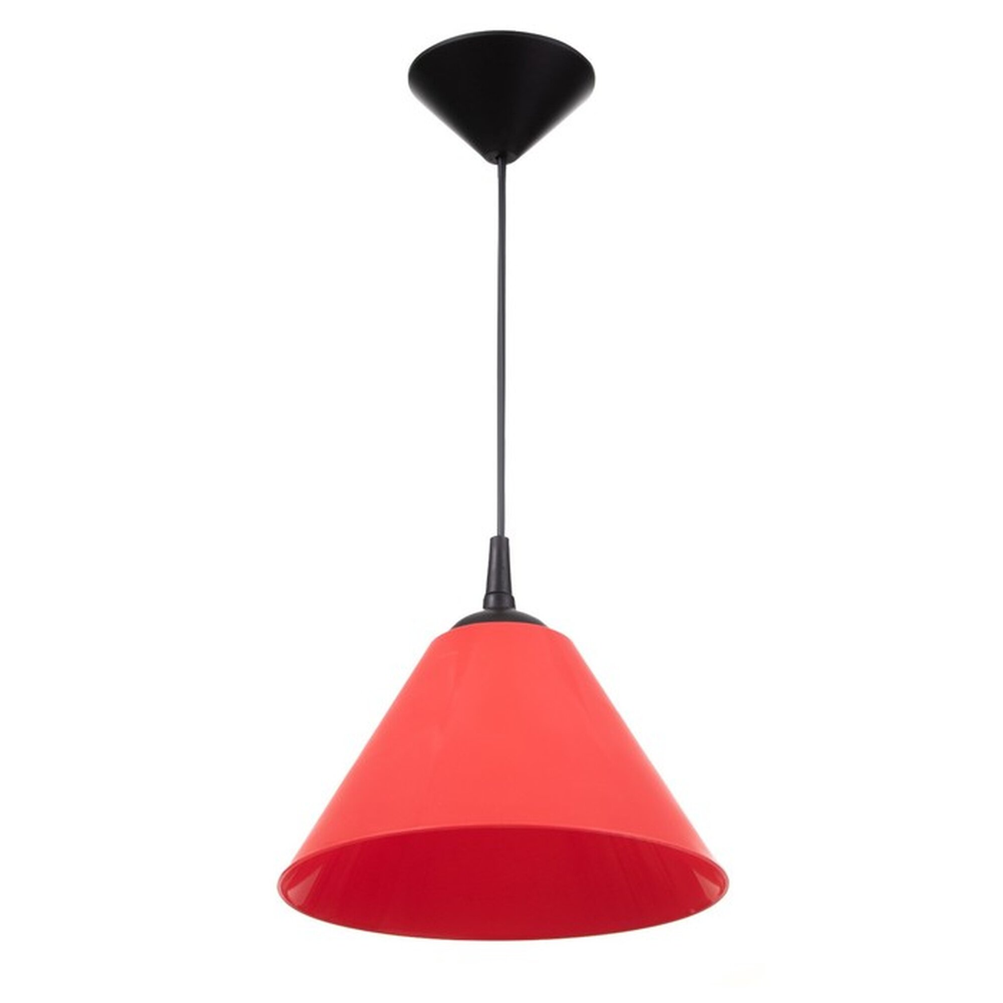 Подвес "Конус" 1х15Вт Е27 модель: BR 00270 черный/красный 25х25х15см