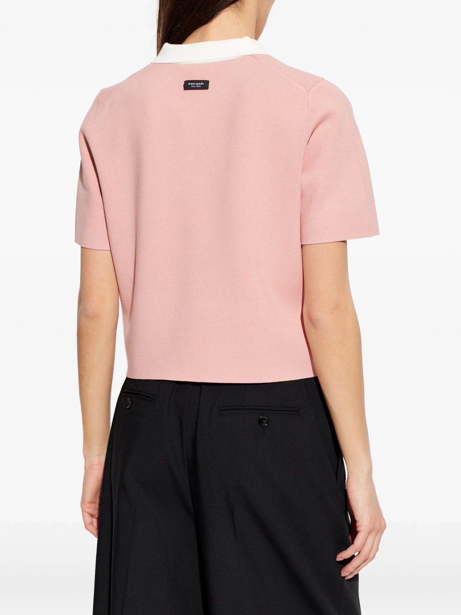 Топ kate spade Knitted polo top, размер M, pink — фото 1