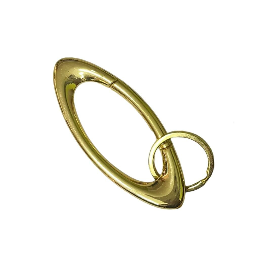 Металлический карабин для ключей, Золотой овал