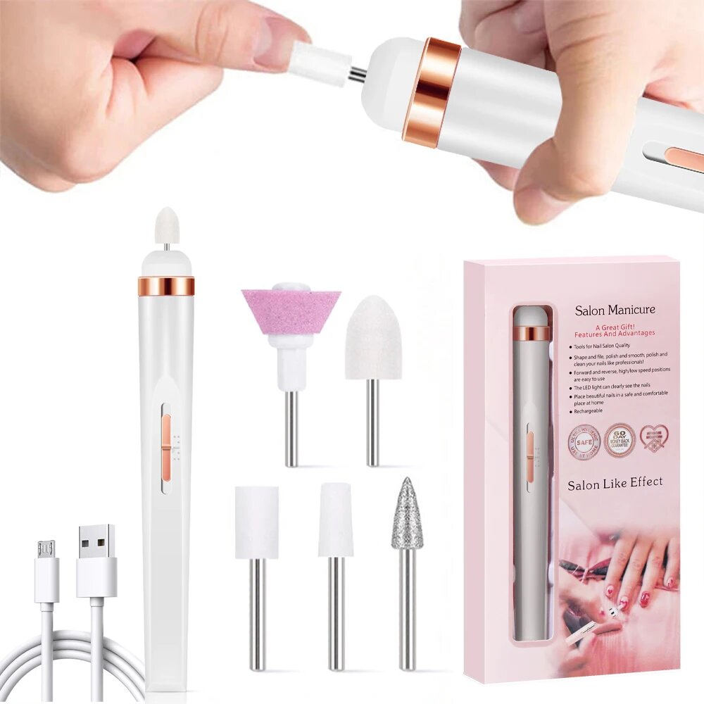 Электрическая дрель для маникюра LULAA White Pro Max