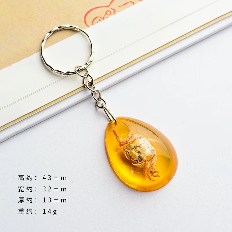 Подлинный образец насекомого в янтаре, брелок-подвеска для ключей: скорпион, бабочка, паук. Персонализированный