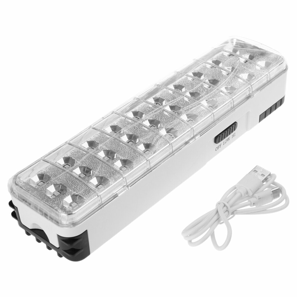 Многофункциональное аварийное освещение на 30 светодиодов, Перезаряжаемая светодиодная лампа безопасности, 2 режима работы для дома