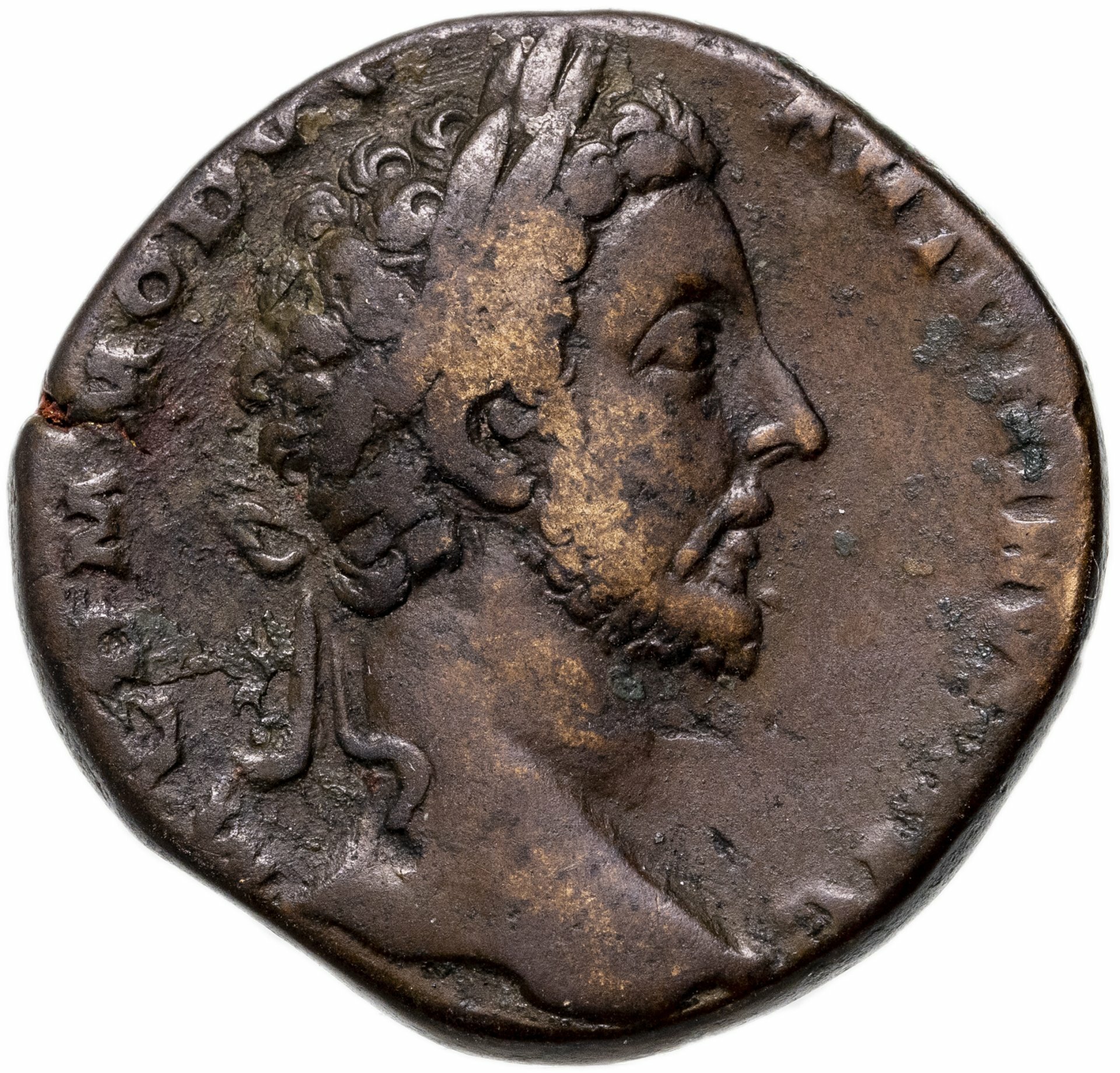 Римская Империя, Коммод, 177-192 гг, Сестерций , Орихалк, в сохранности F-VF