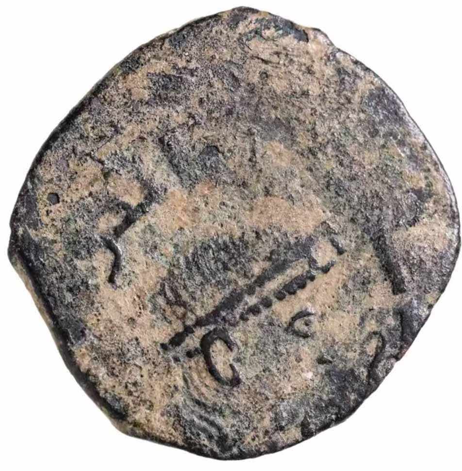 Зангиды Аль-Джазиры, Аль-Малик Аль-Салих Исмайл, 569-577/1173-1181 годы, Дирхем , Медь, в сохранности F-VF