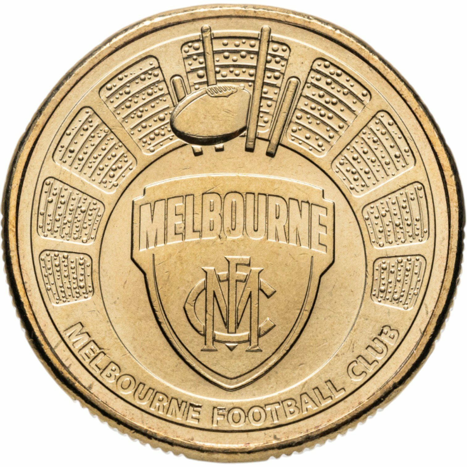 Австралия 1 доллар dollar 2024 "Австралийская футбольная лигаMelbourne Demons", Алюминиевая бронза, в сохранности UNC