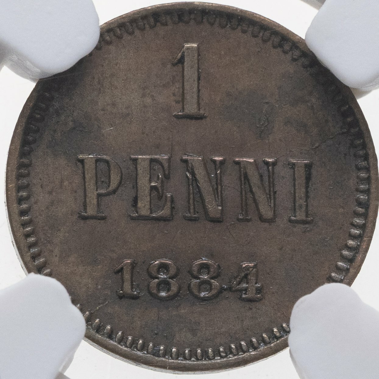 1 пенни penny 1884 Финляндия, Биткин: №252 R1, Медь, в сохранности UNC