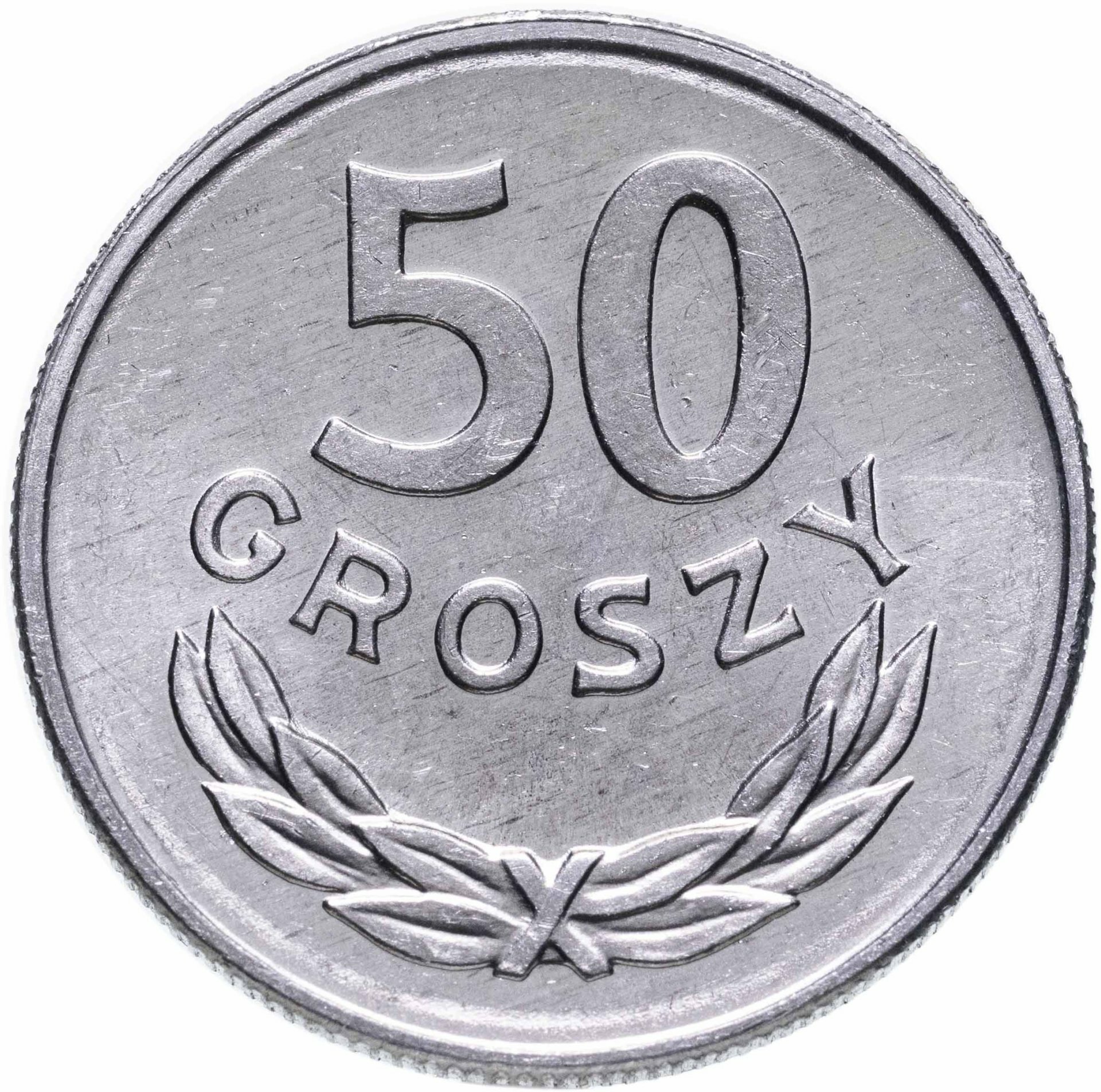 Польша 50 грошей groszy 1986, Алюминий, в сохранности AU-UNC