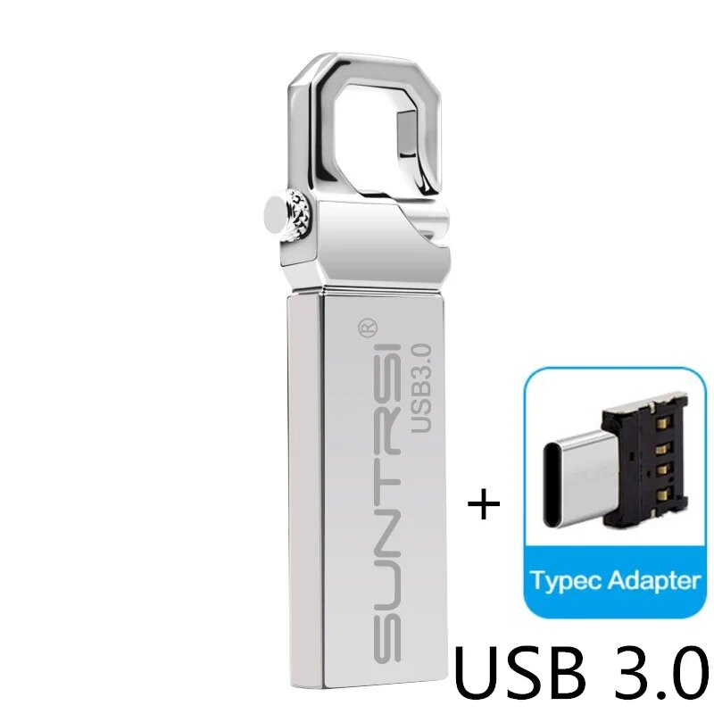 Suntrsi STS-HJ-11-008 USB флешка 8/16/32/64/128 ГБ 32GB, 3.0 Silver-Type C