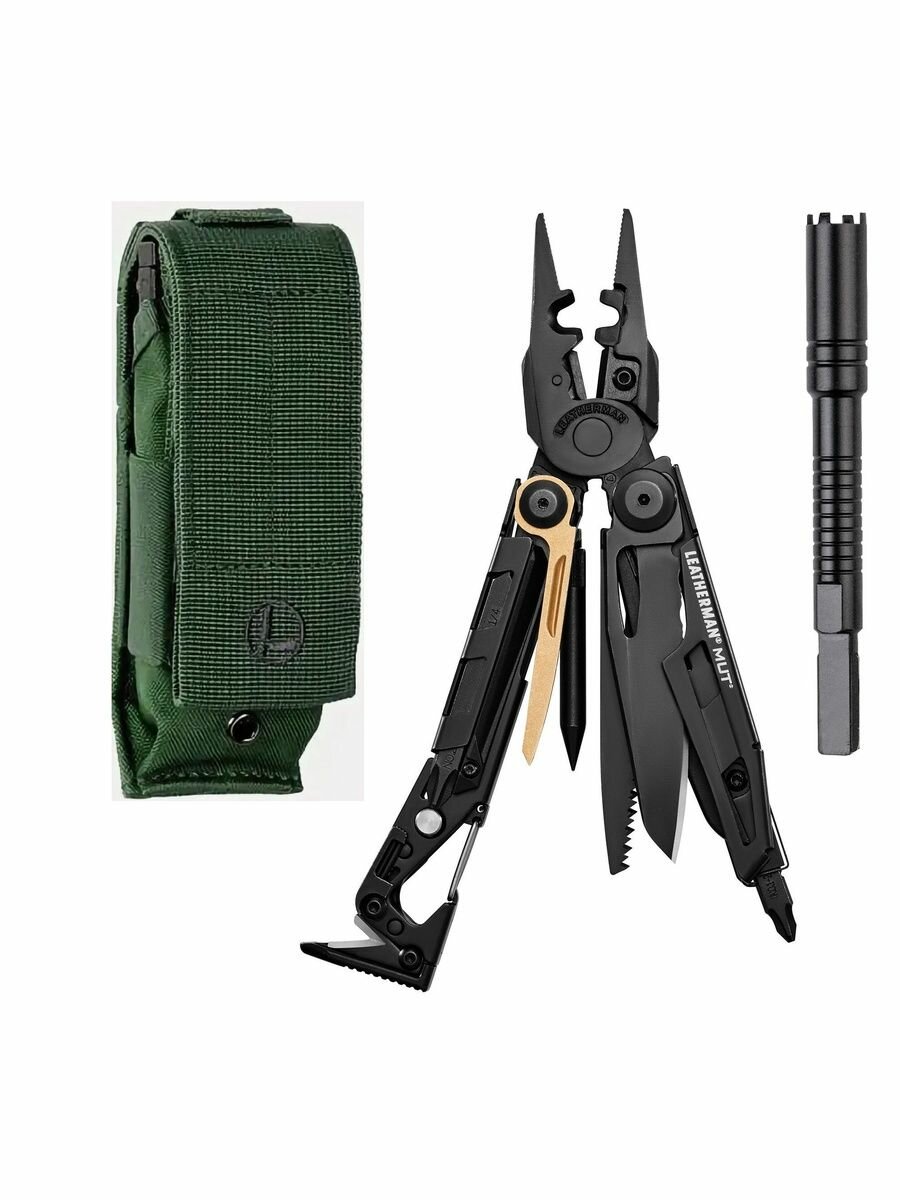 Мультитул Leatherman MUT EOD с чехлом Molle green, ключ регулировки