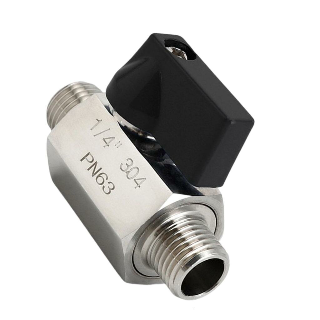 Шаровой кран из нержавеющей стали 304, 1/4 дюйма, Двойной шелк