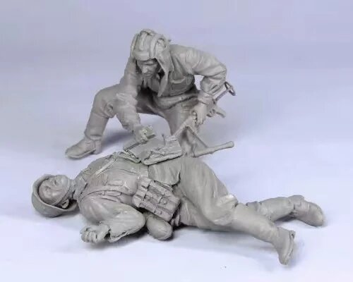 35761, наборы моделей солдат из смолы (всего 2 фигурки), неокрашенные, разобранные, 1/35