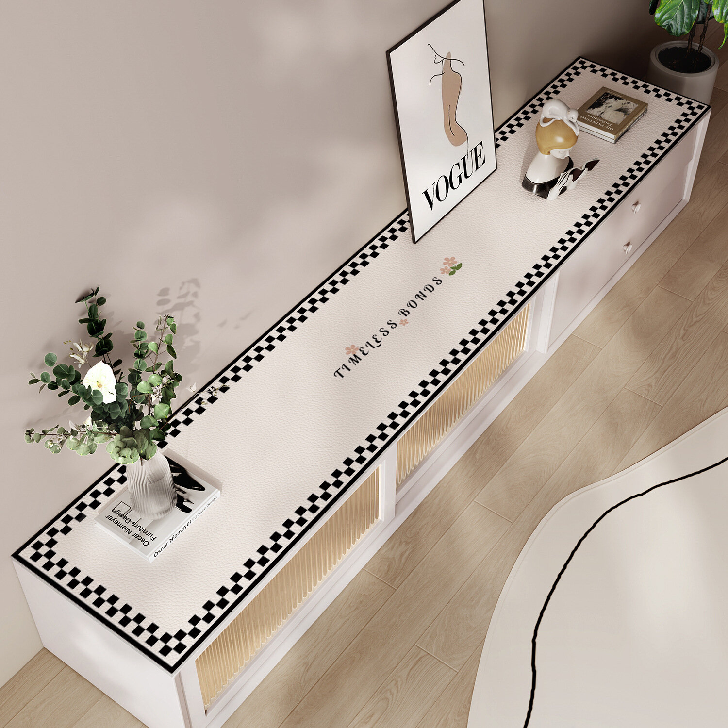 Коврик для стола Простой и легкий Роскошный высококачественный шкаф для телевизора Настольная защитная накладка Крышка шкафа для сервировки Ткань Шкаф для обуви Консольный коврик для столов