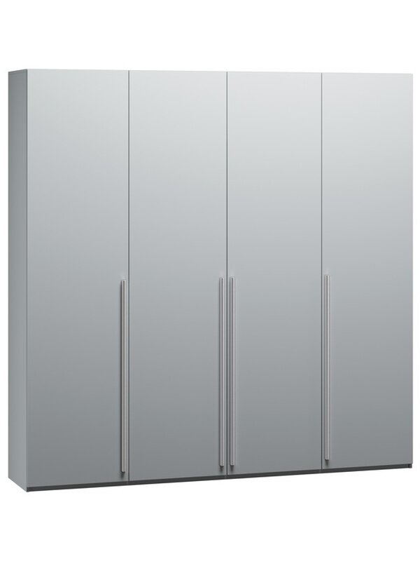 Шкаф распашной Лорена Бест-4 Серый Камень для одежды четырехдверный 220*220*40